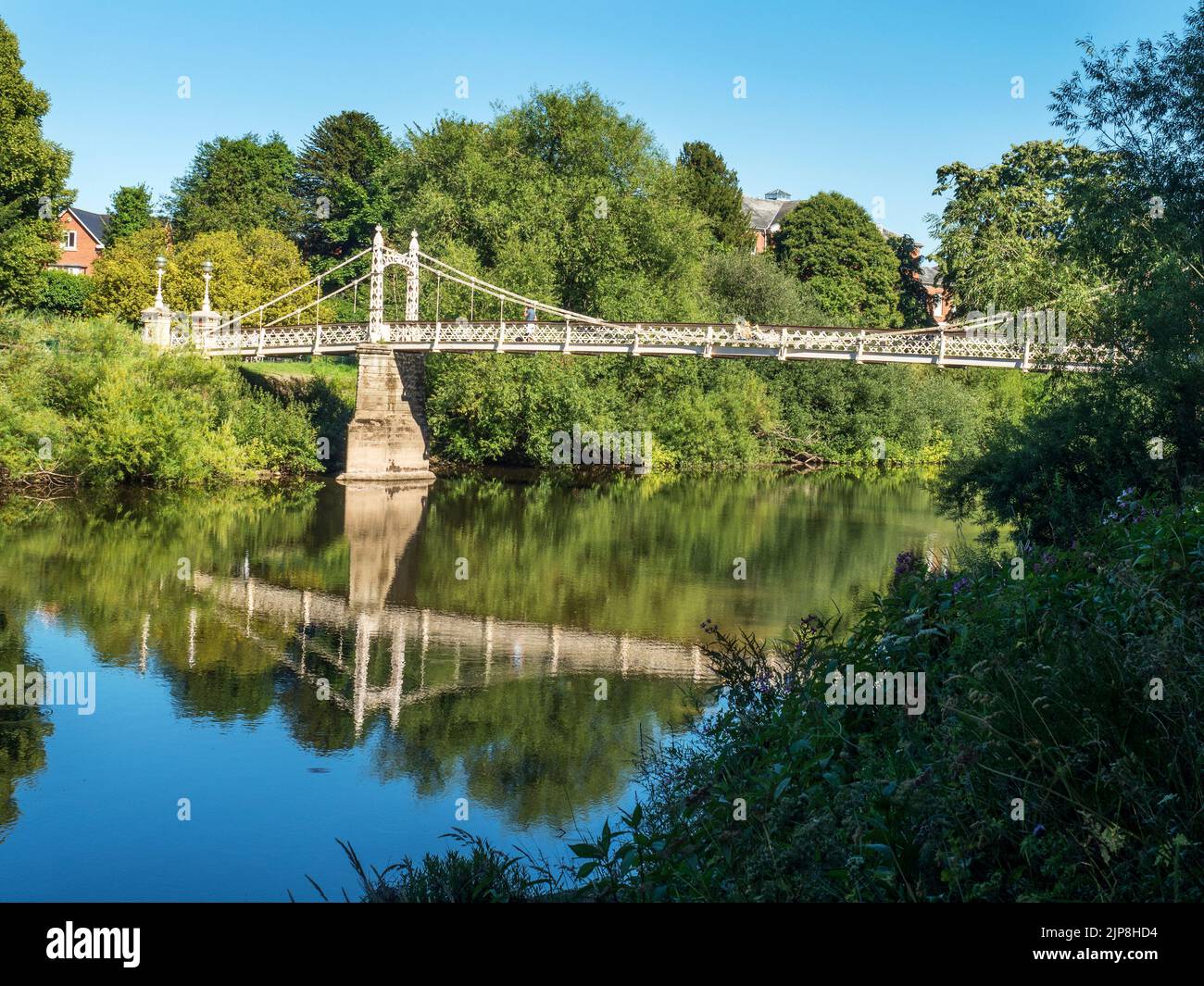 Victoria footbridge over the River Wye erected 1897 for the diamond ...