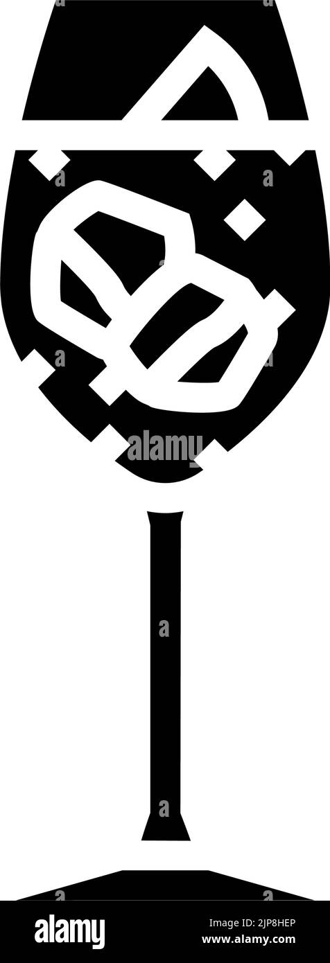 spritz cocktail glass drink glyph icon vector illustration Stock Vector ...