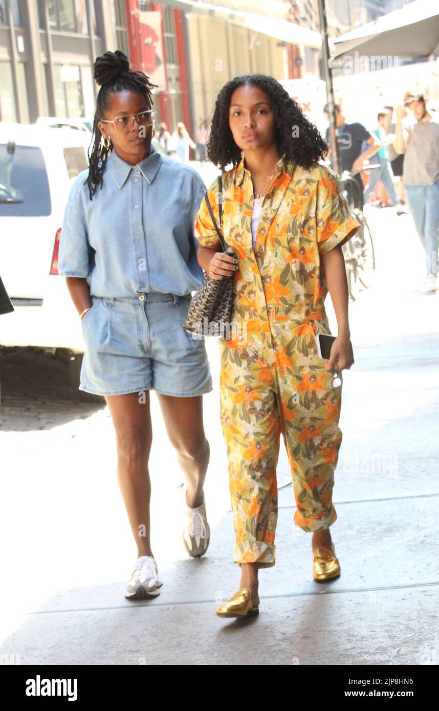New York, NY, USA. 15th Aug, 2022. Keri Shahidi and Yara Shahidi seen ...