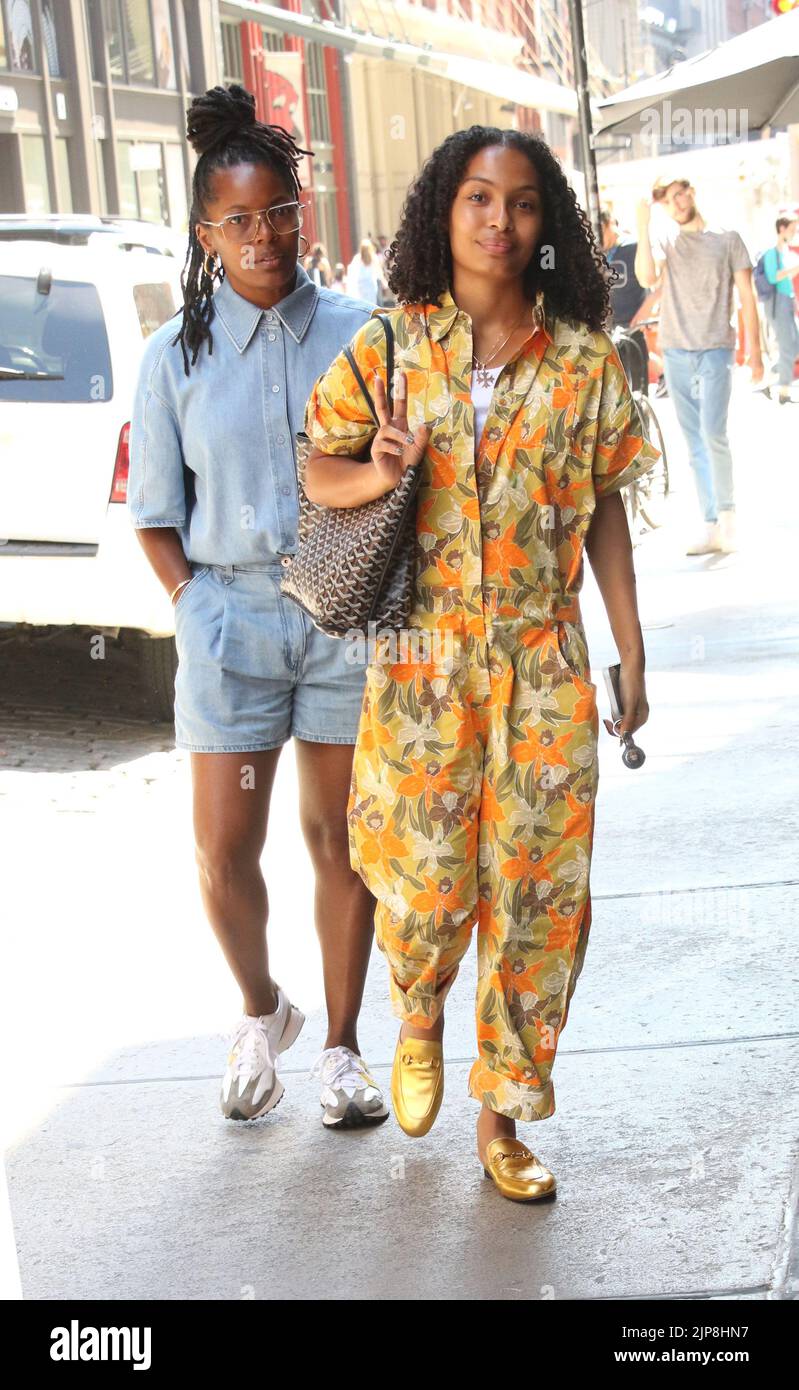 New York, NY, USA. 15th Aug, 2022. Keri Shahidi and Yara Shahidi seen ...