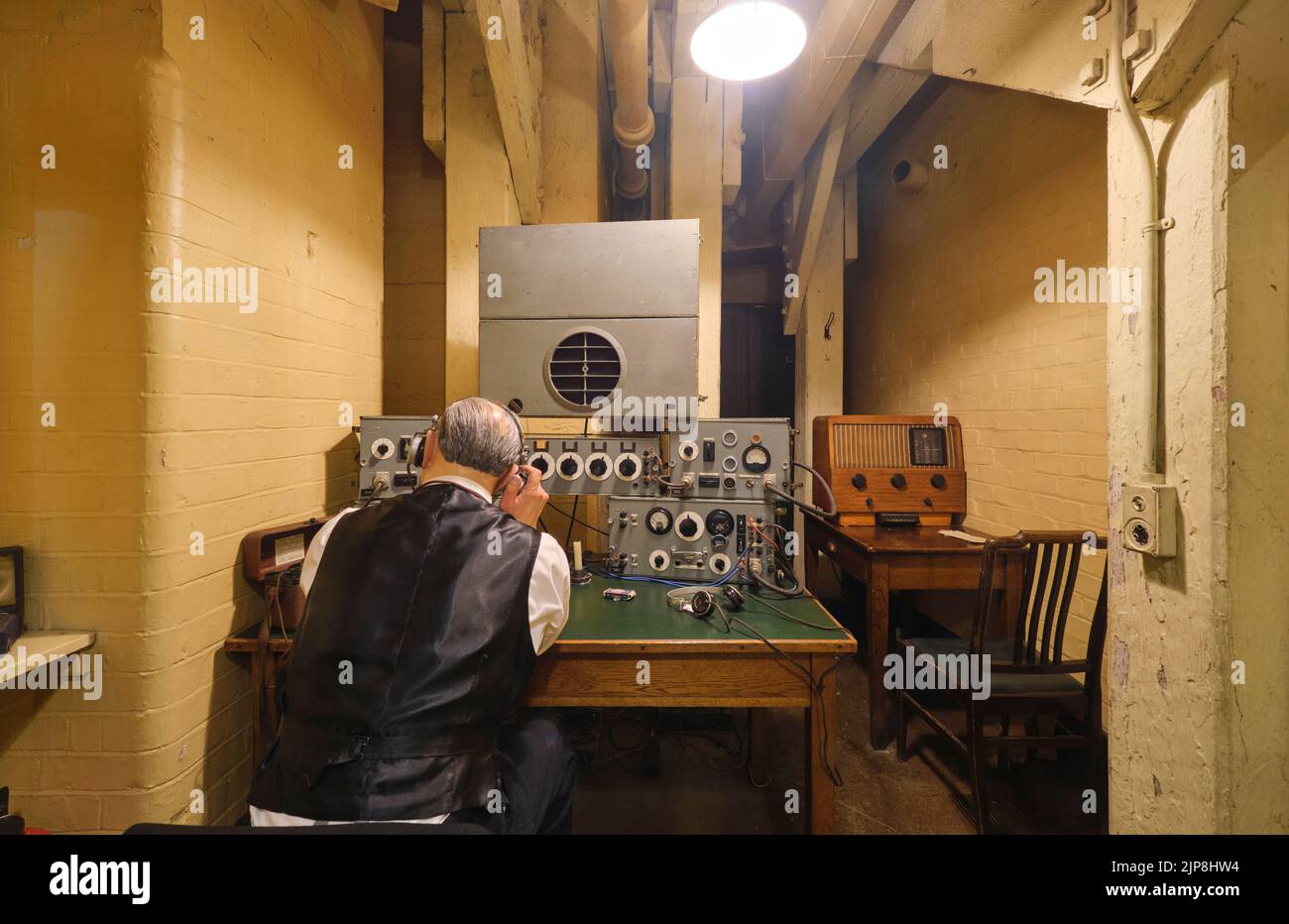 An alcove for monitoring radio, communications traffic. At the Winston ...
