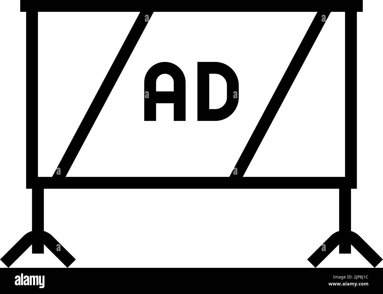 projection screen line icon vector illustration Stock Vector Image ...