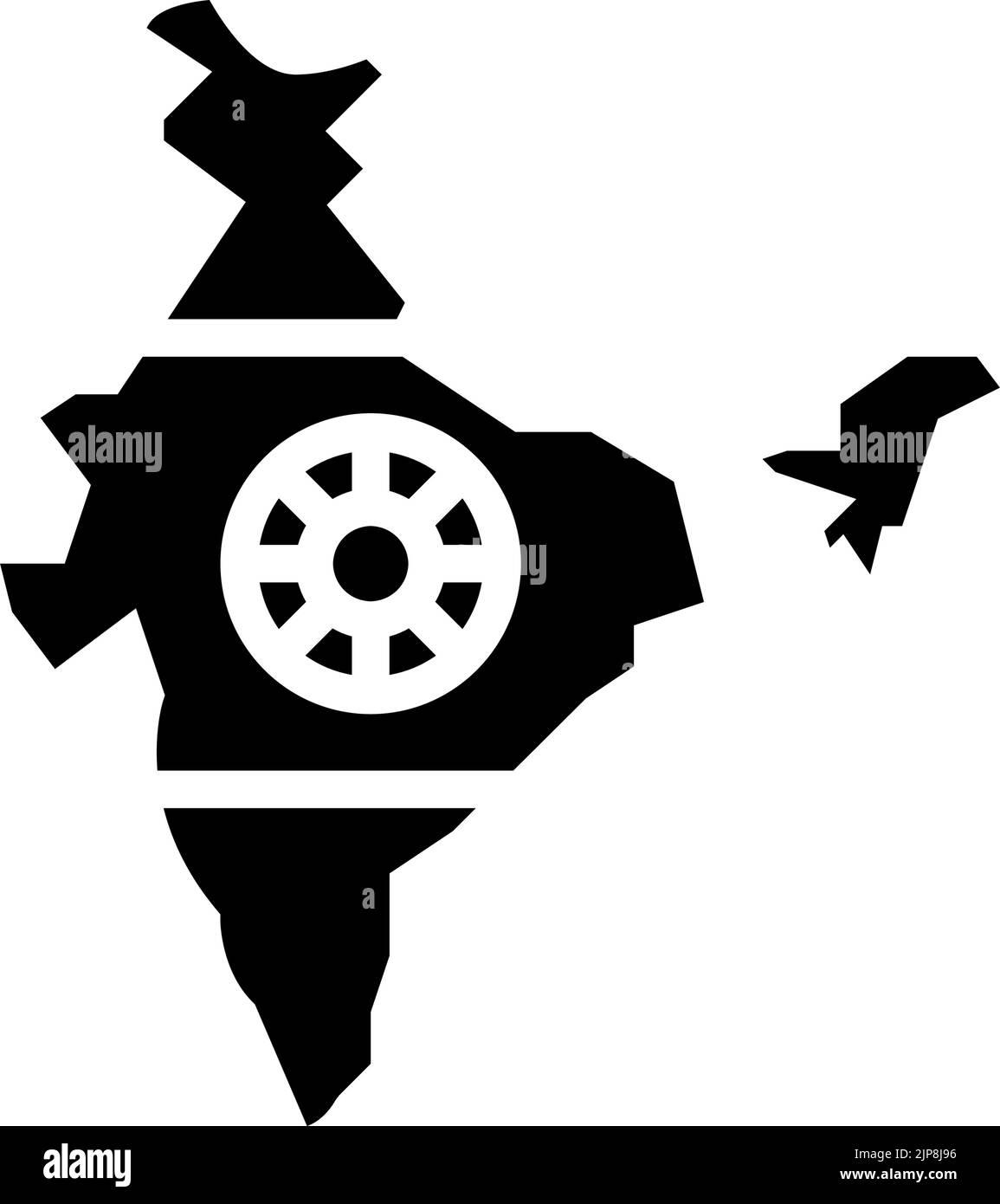 india country map flag glyph icon vector illustration Stock Vector ...