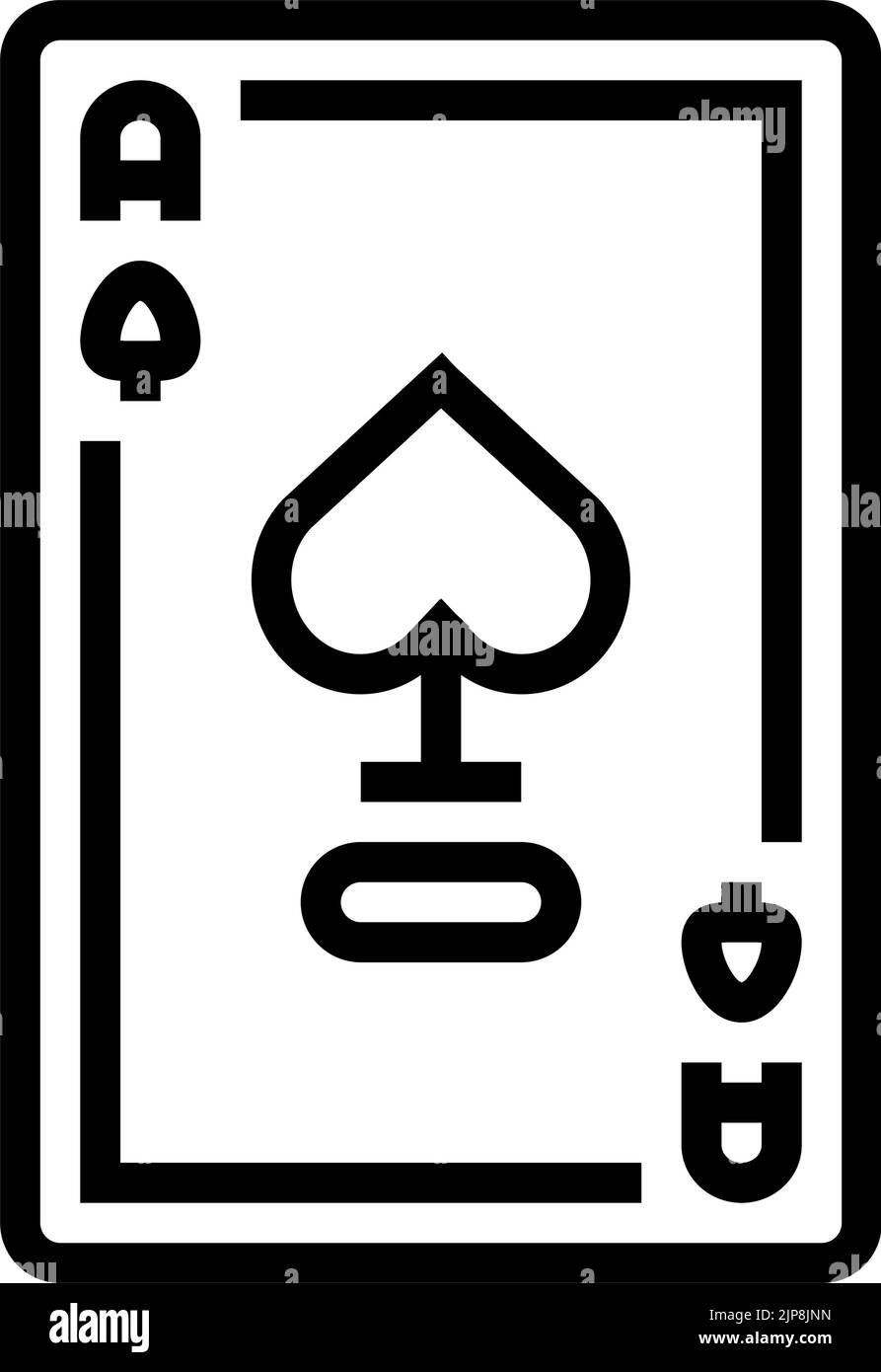 ace game line icon vector illustration Stock Vector Image & Art - Alamy