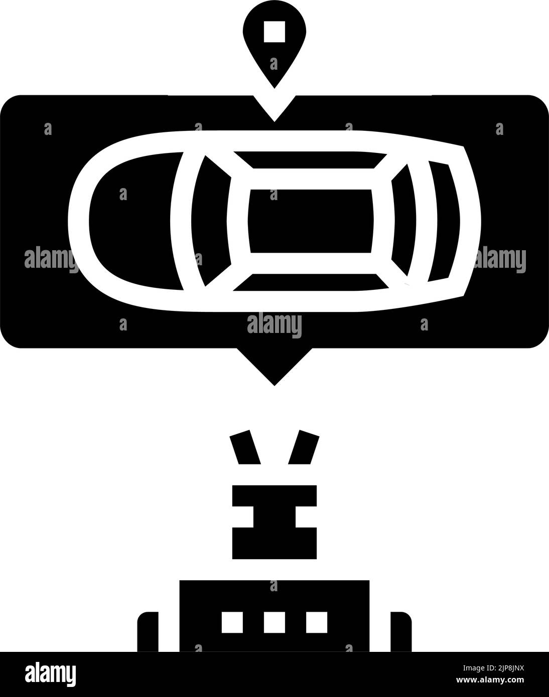 robot navigation glyph icon vector illustration Stock Vector Image ...