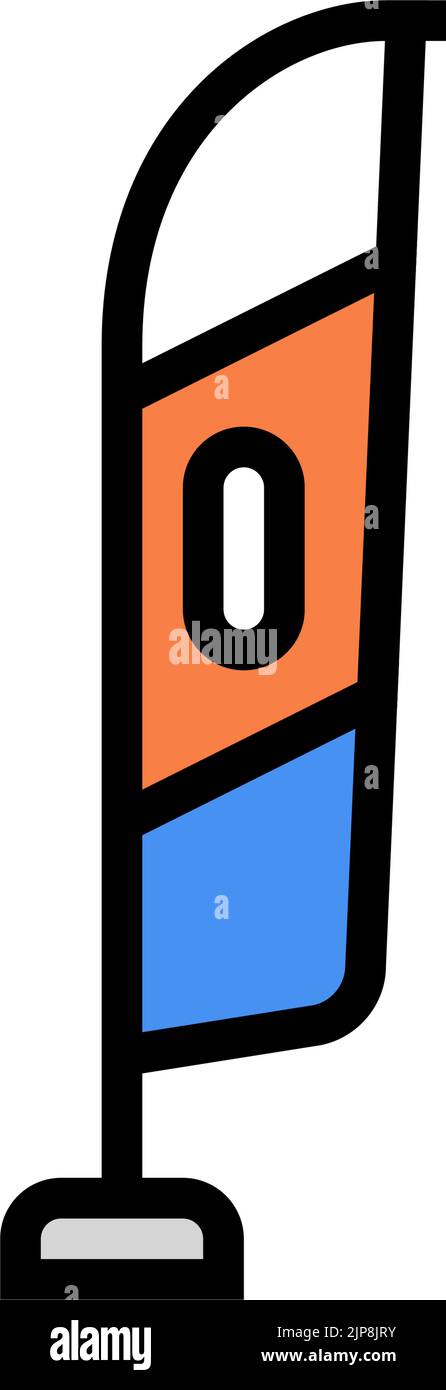 beach flag exhibition color icon vector illustration Stock Vector Image ...