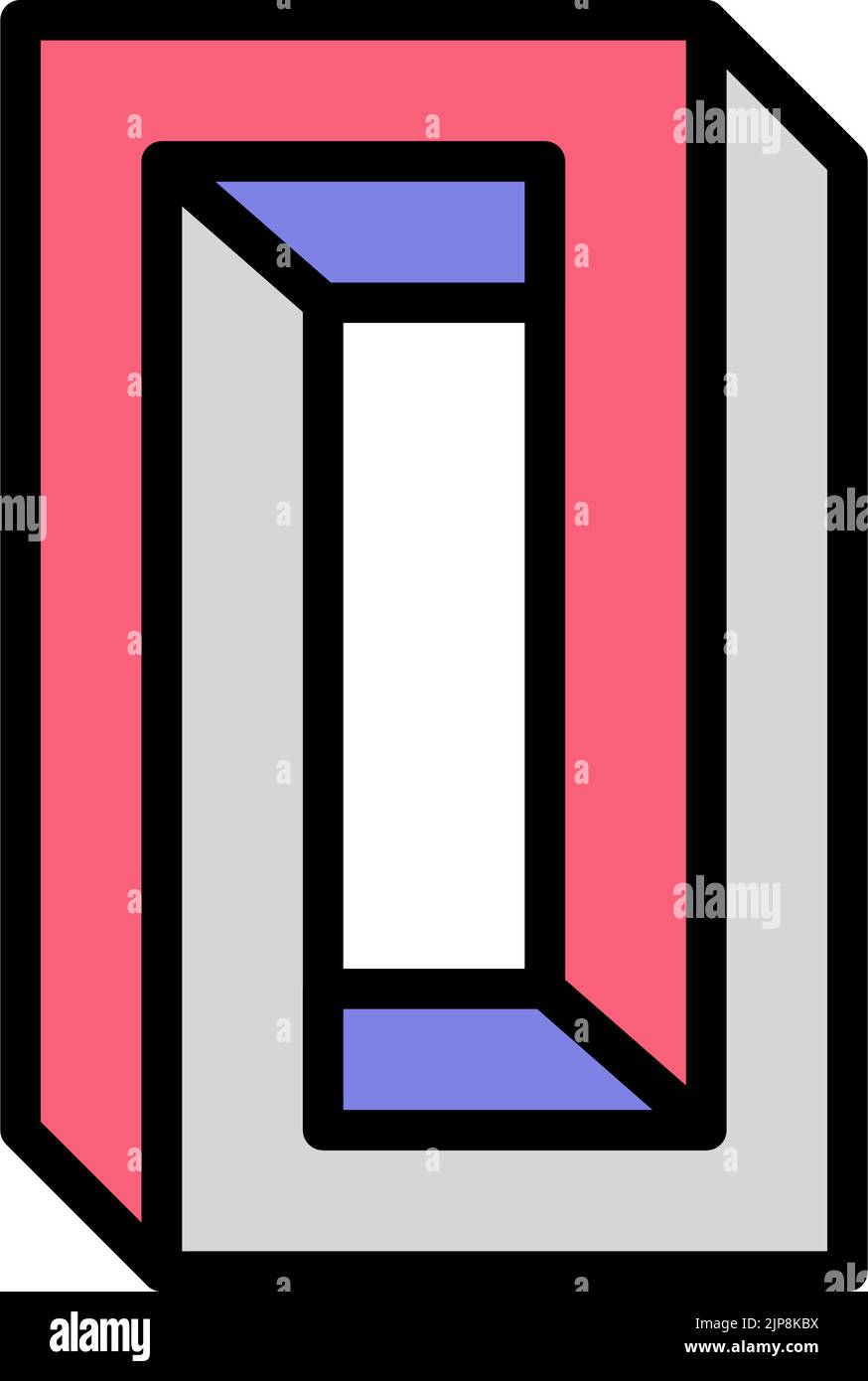 unreal impossible geometric shape color icon vector illustration Stock ...