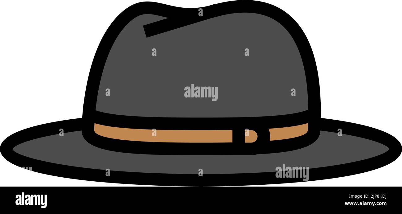 fedora hat cap color icon vector illustration Stock Vector Image & Art ...