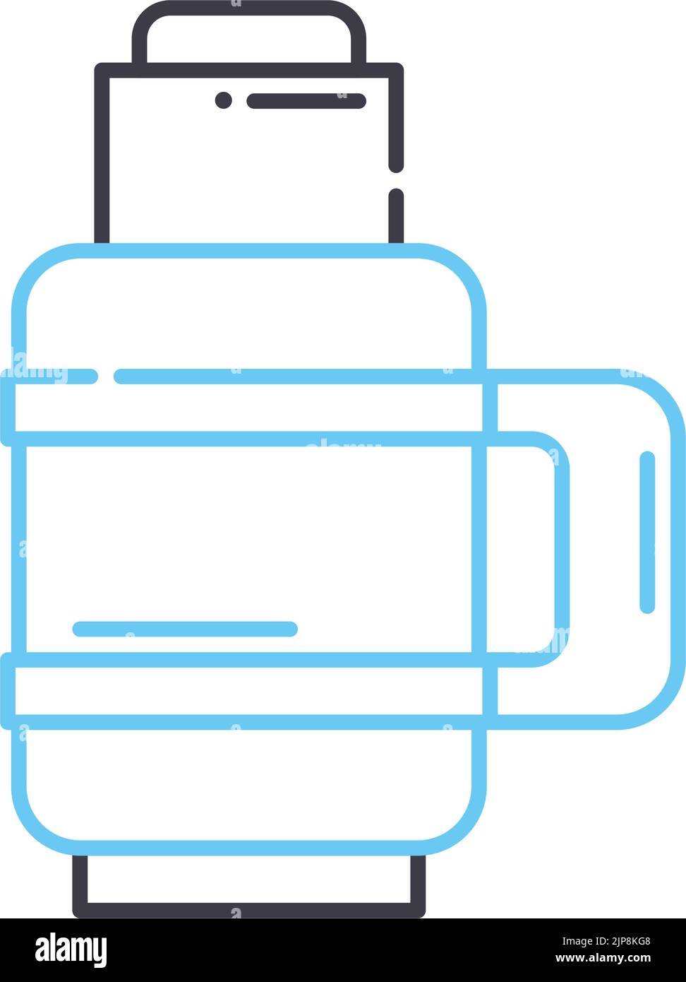 flask line icon, outline symbol, vector illustration, concept sign ...