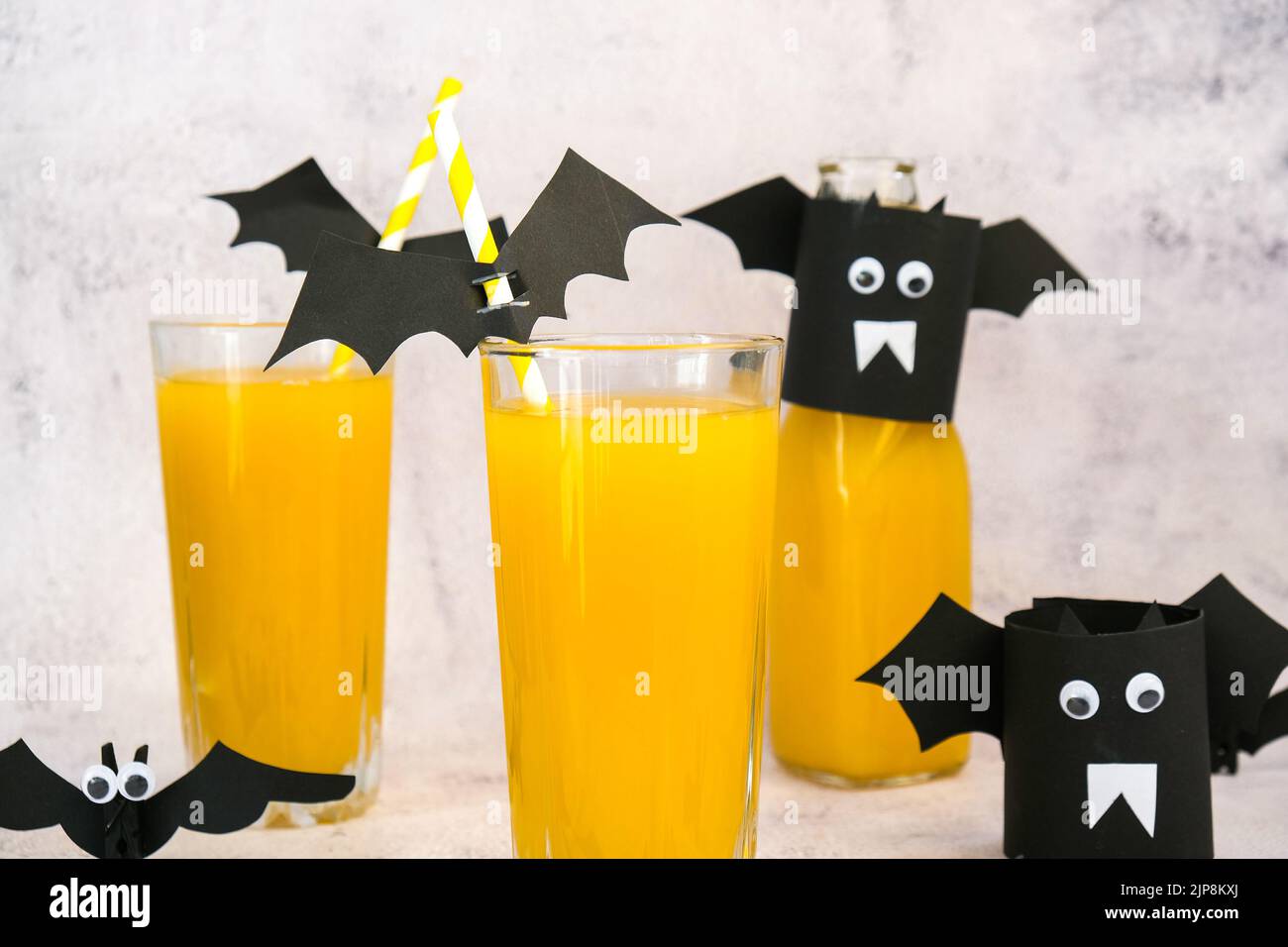 Halloween Mocktails. Orange non-alcoholic cocktail for Halloween party ...