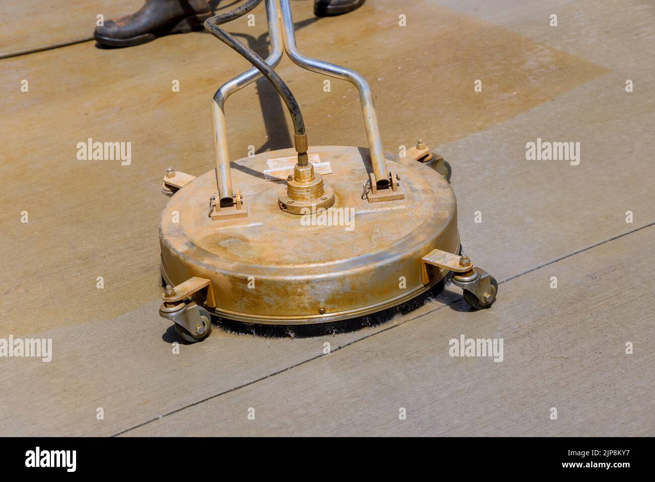 Cleaning the pavement with sweeper machines is part of the work that ...