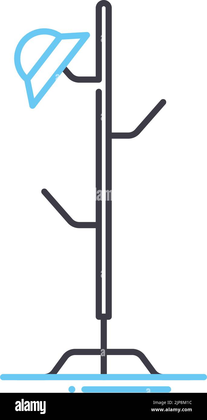 hanging pole line icon, outline symbol, vector illustration, concept ...