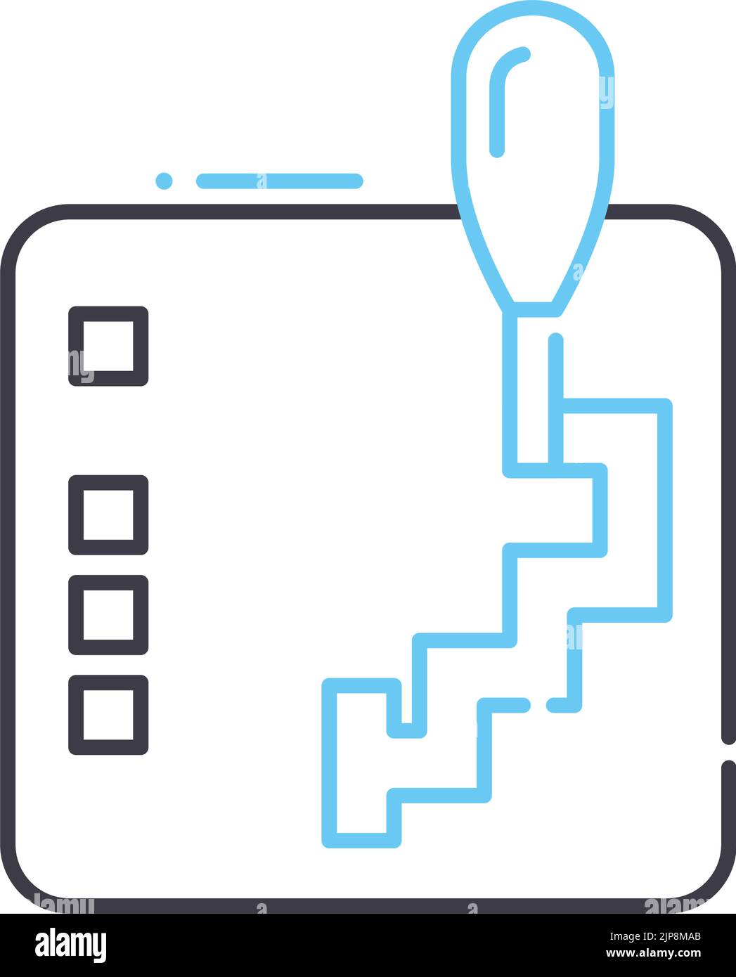 Worker box icon outline Cut Out Stock Images & Pictures - Alamy