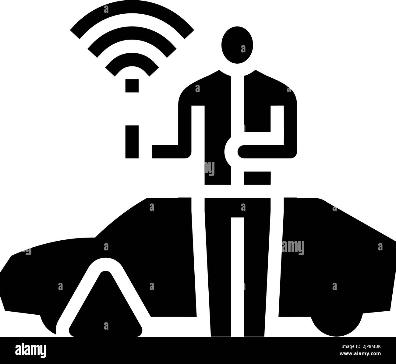 highway assistance glyph icon vector illustration Stock Vector Image ...