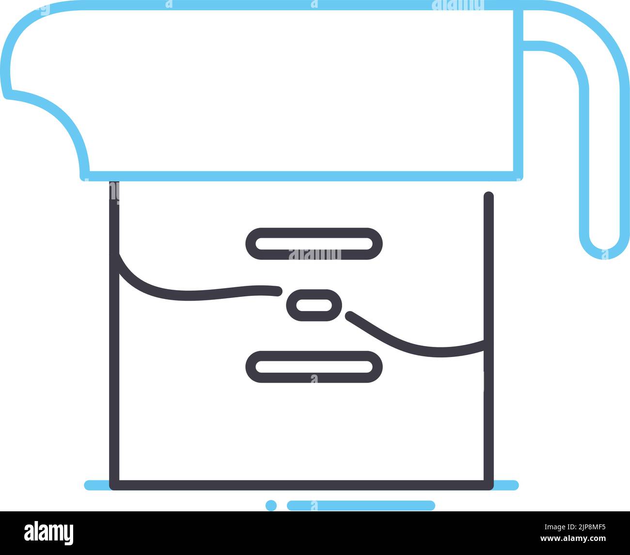 kitchen measuring cup line icon, outline symbol, vector illustration ...
