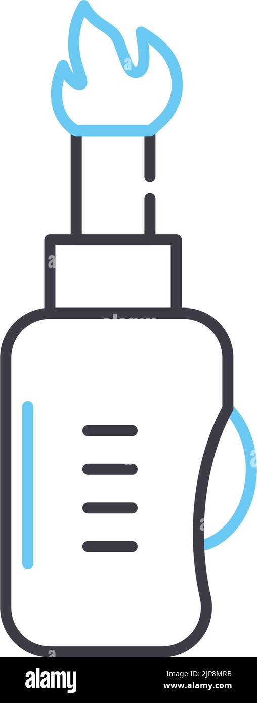 lighter line icon, outline symbol, vector illustration, concept sign ...