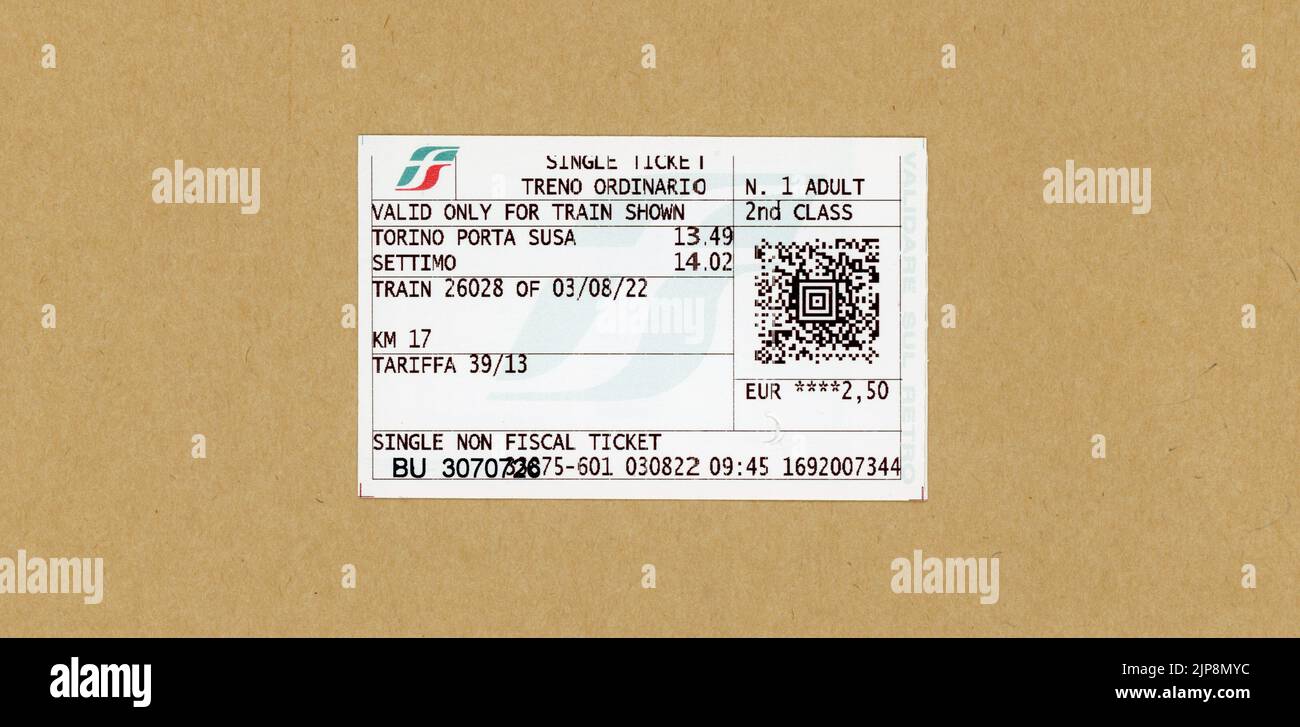 Trenitalia ticket hi-res stock photography and images - Alamy