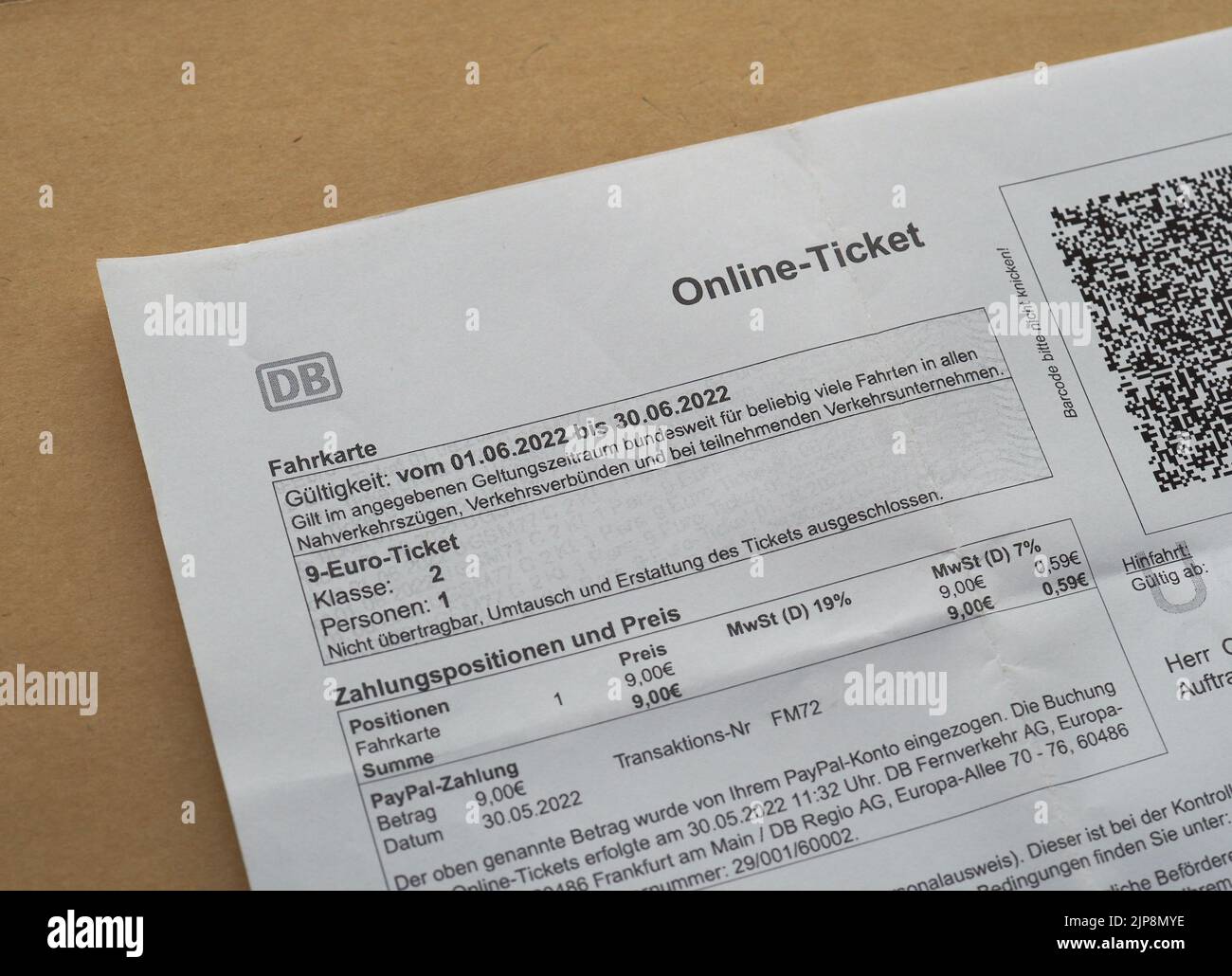 Germany 9 euro ticket hi-res stock photography and images - Alamy