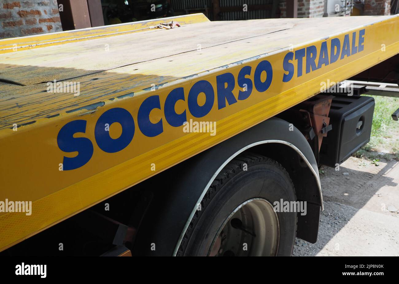 italian soccorso stradale translation roadside assistance truck Stock ...