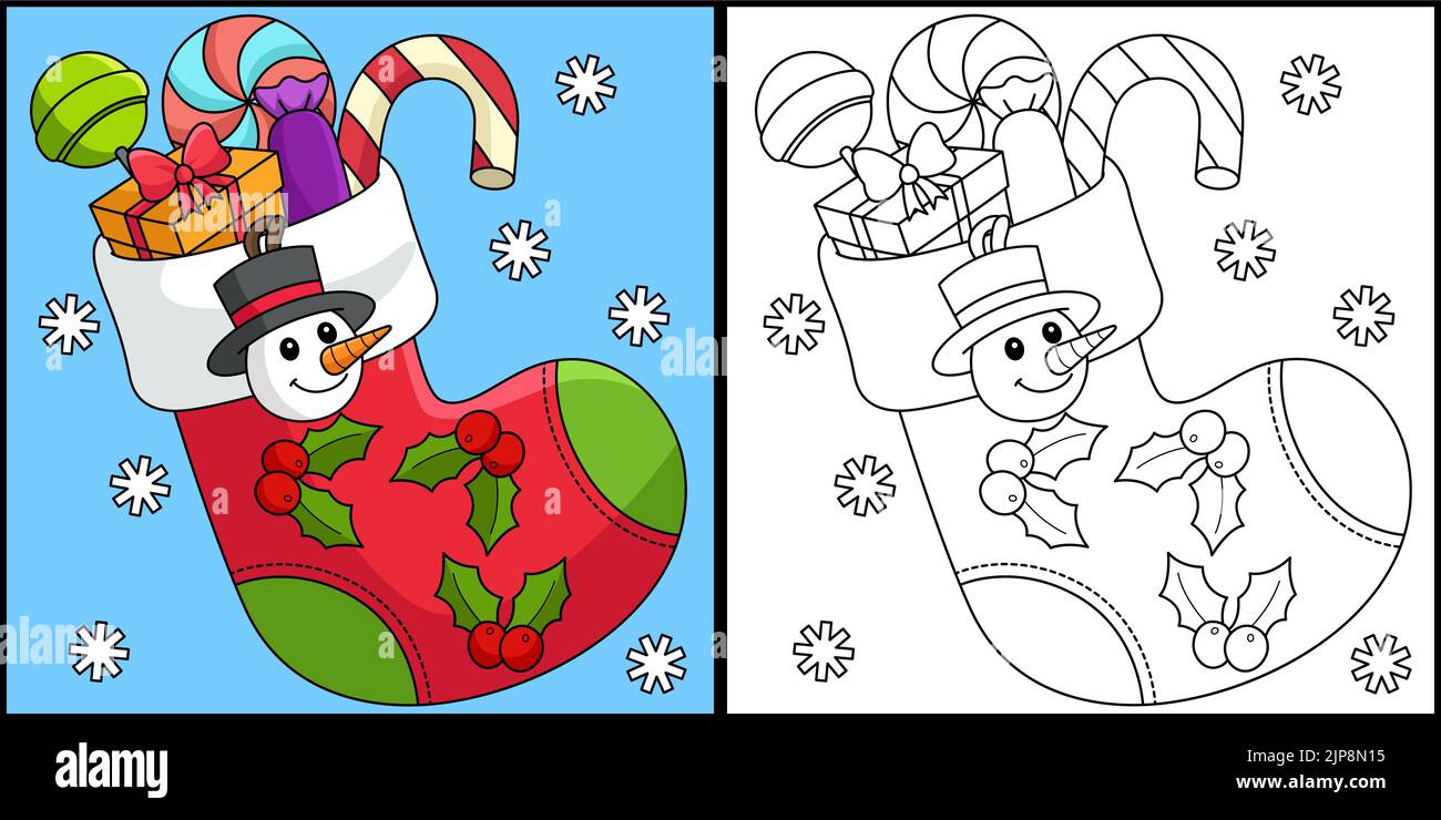 Christmas Stacking Coloring Page Illustration Stock Vector Image & Art ...