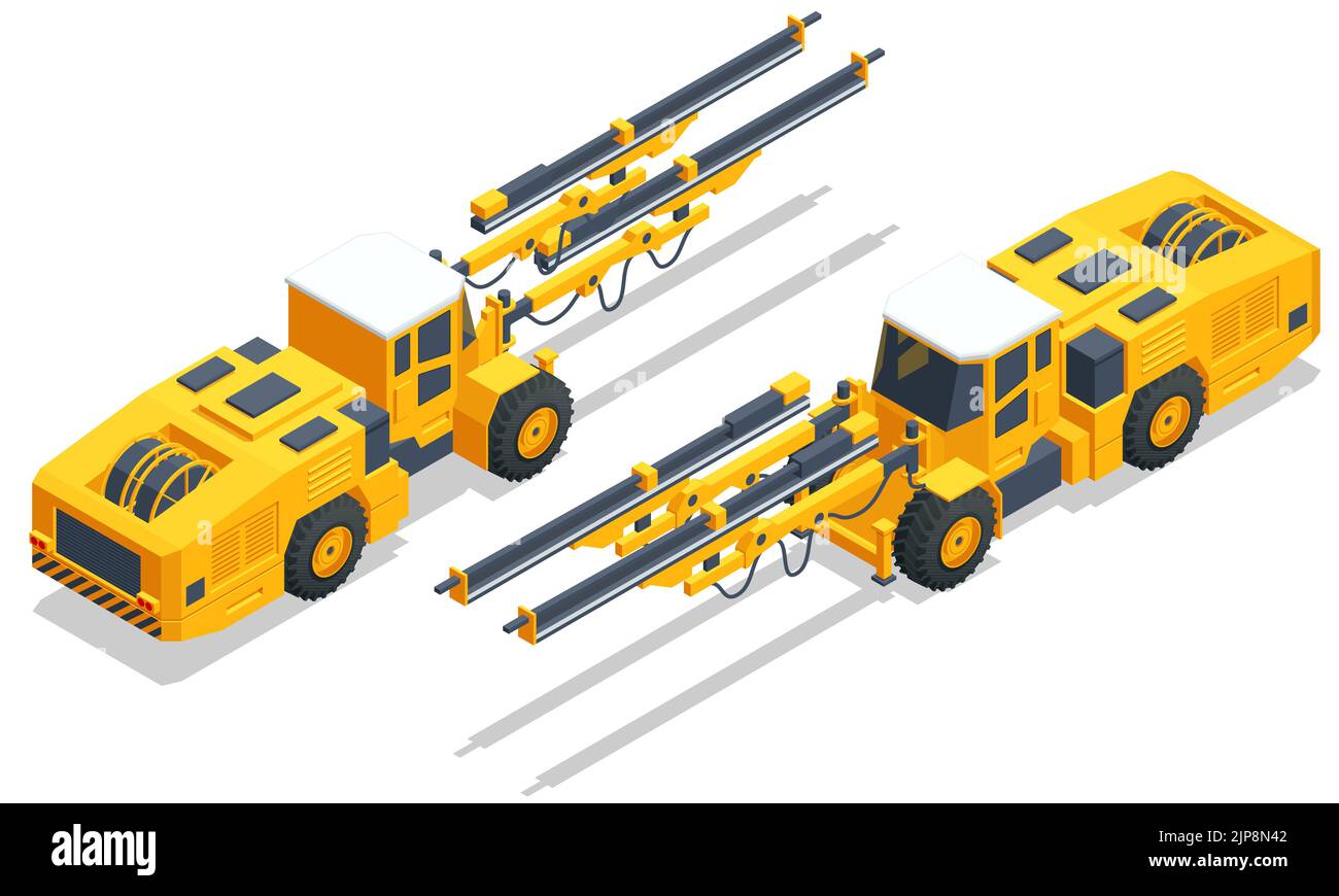 Isometric tunneling drilling rigs, self-propelled drilling rigs. Bucket ...