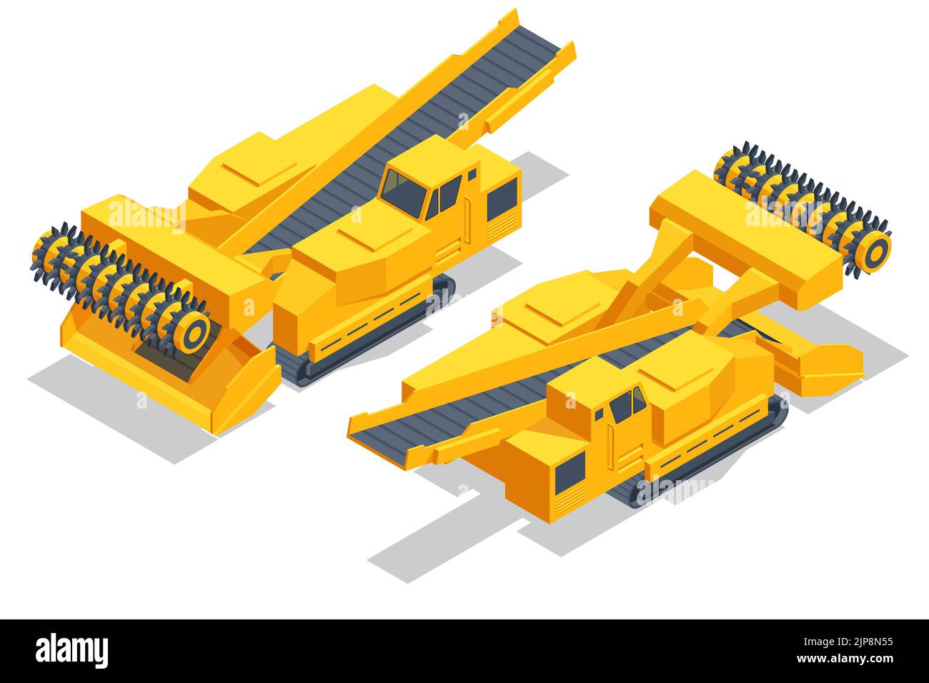Isometric tunneling drilling rigs, self-propelled drilling rigs. Bucket ...