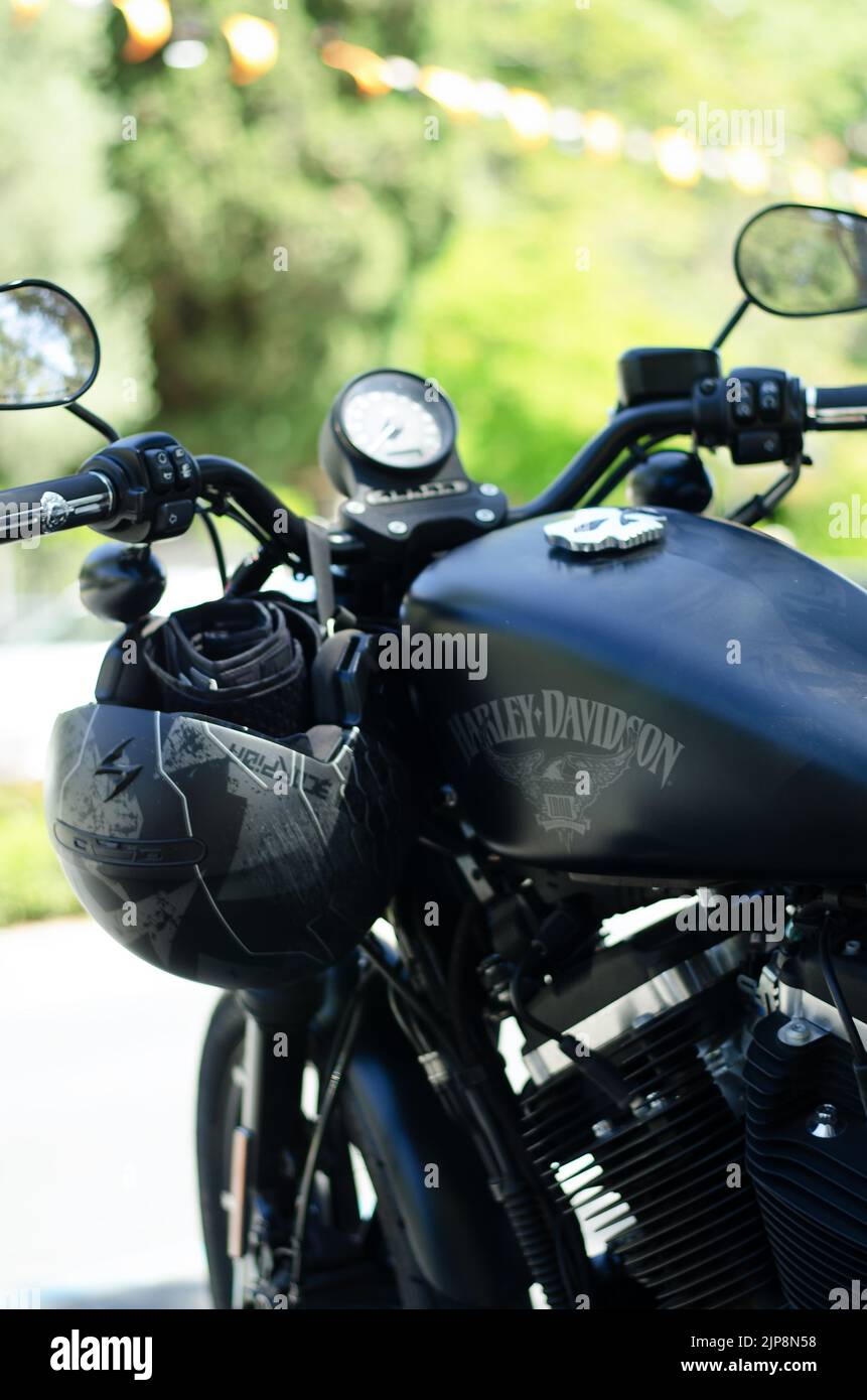 Portorož, Slovenia. 06.12.2022. Cool bikers Harley Davidson festival ...