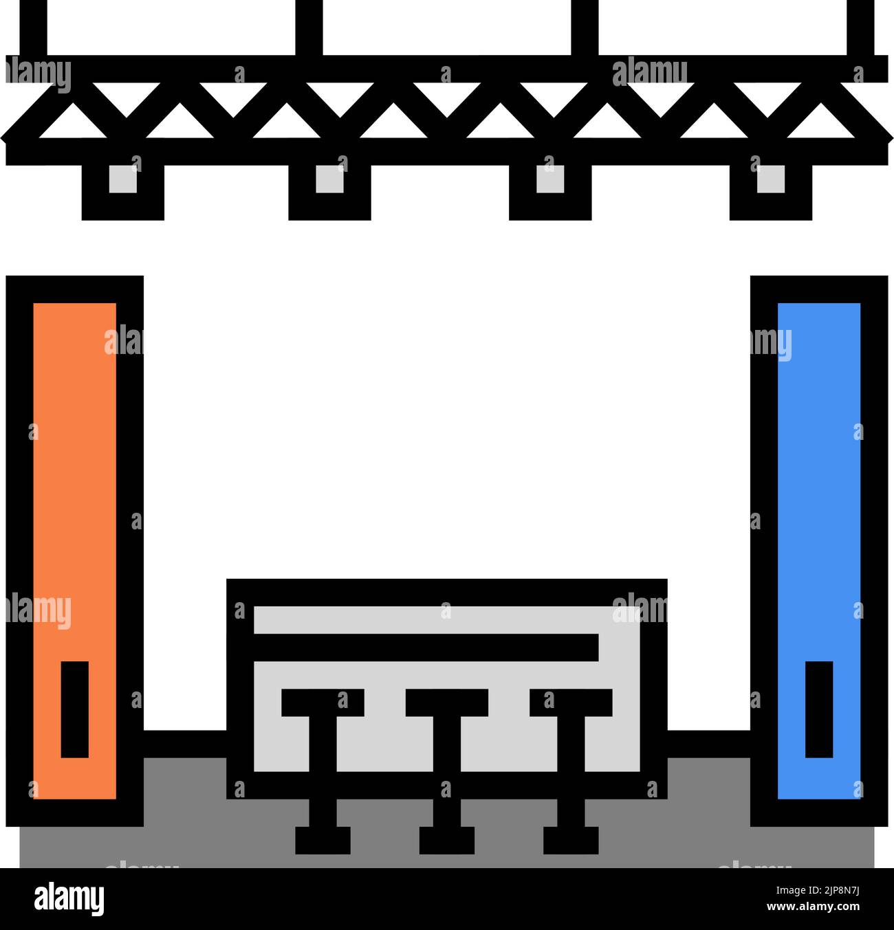 stand exhibition board color icon vector illustration Stock Vector ...