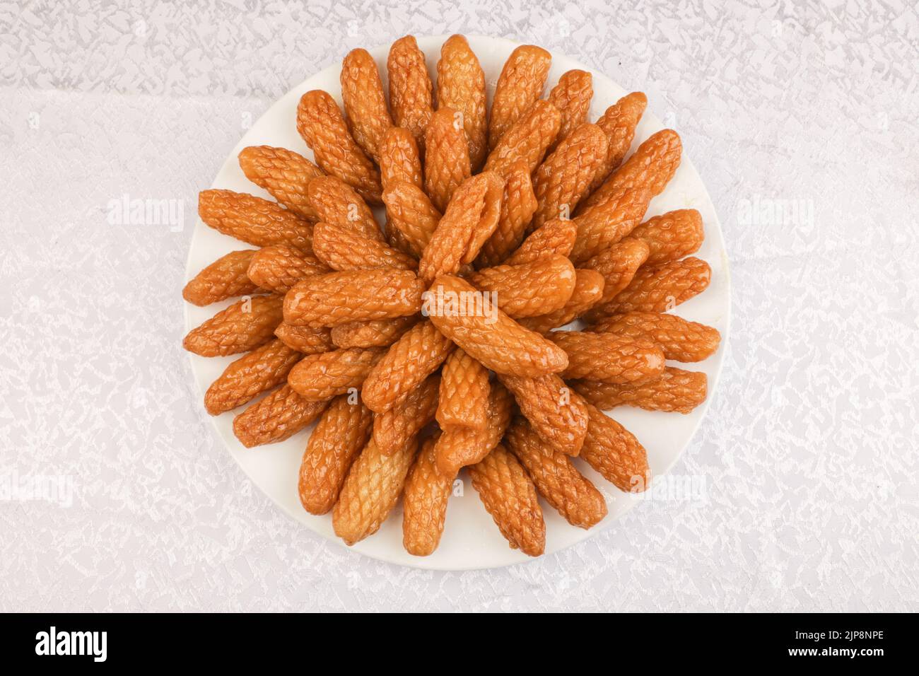 Traditional Turkish dessert tulumba sweet Stock Photo - Alamy