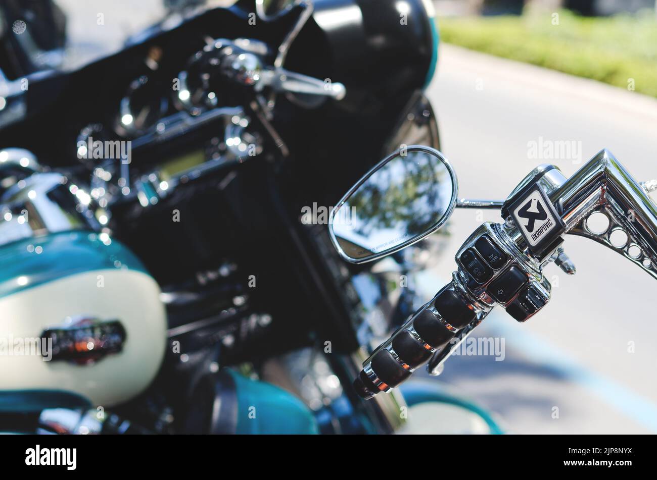 Portorož, Slovenia. 06.12.2022. Cool bikers Harley Davidson festival ...