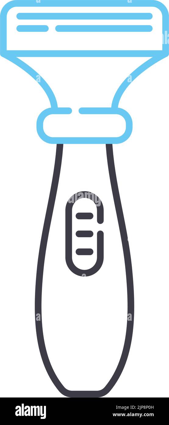 men razor line icon, outline symbol, vector illustration, concept sign ...