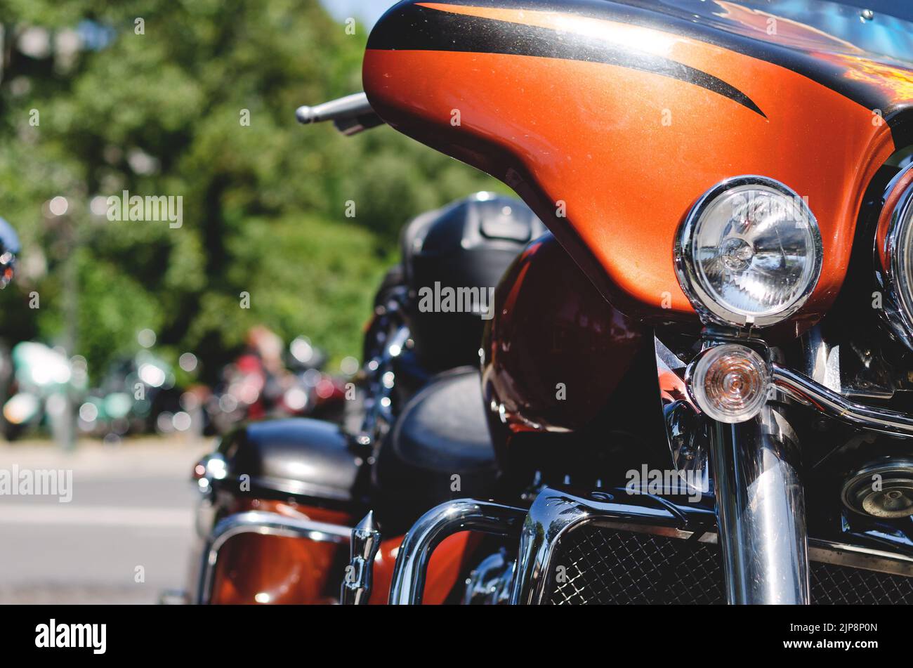 Portorož, Slovenia. 06.12.2022. Cool bikers Harley Davidson festival ...