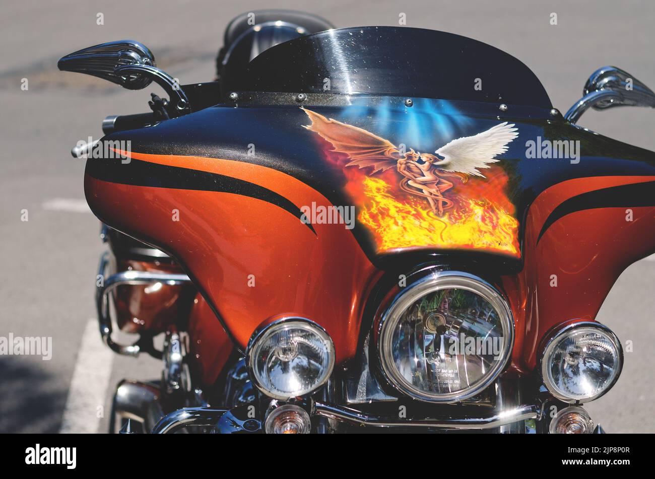 Portorož, Slovenia. 06.12.2022. Cool bikers Harley Davidson festival ...