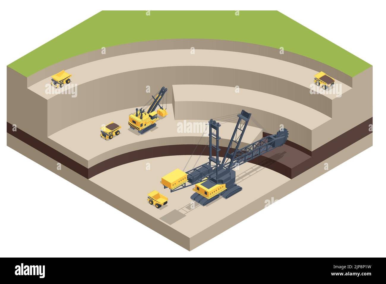 Rubble collection bucket Stock Vector Images - Alamy