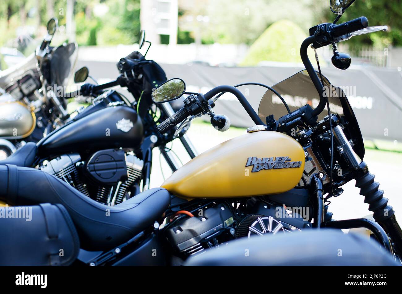 Portorož, Slovenia. 06.12.2022. Cool bikers Harley Davidson festival ...