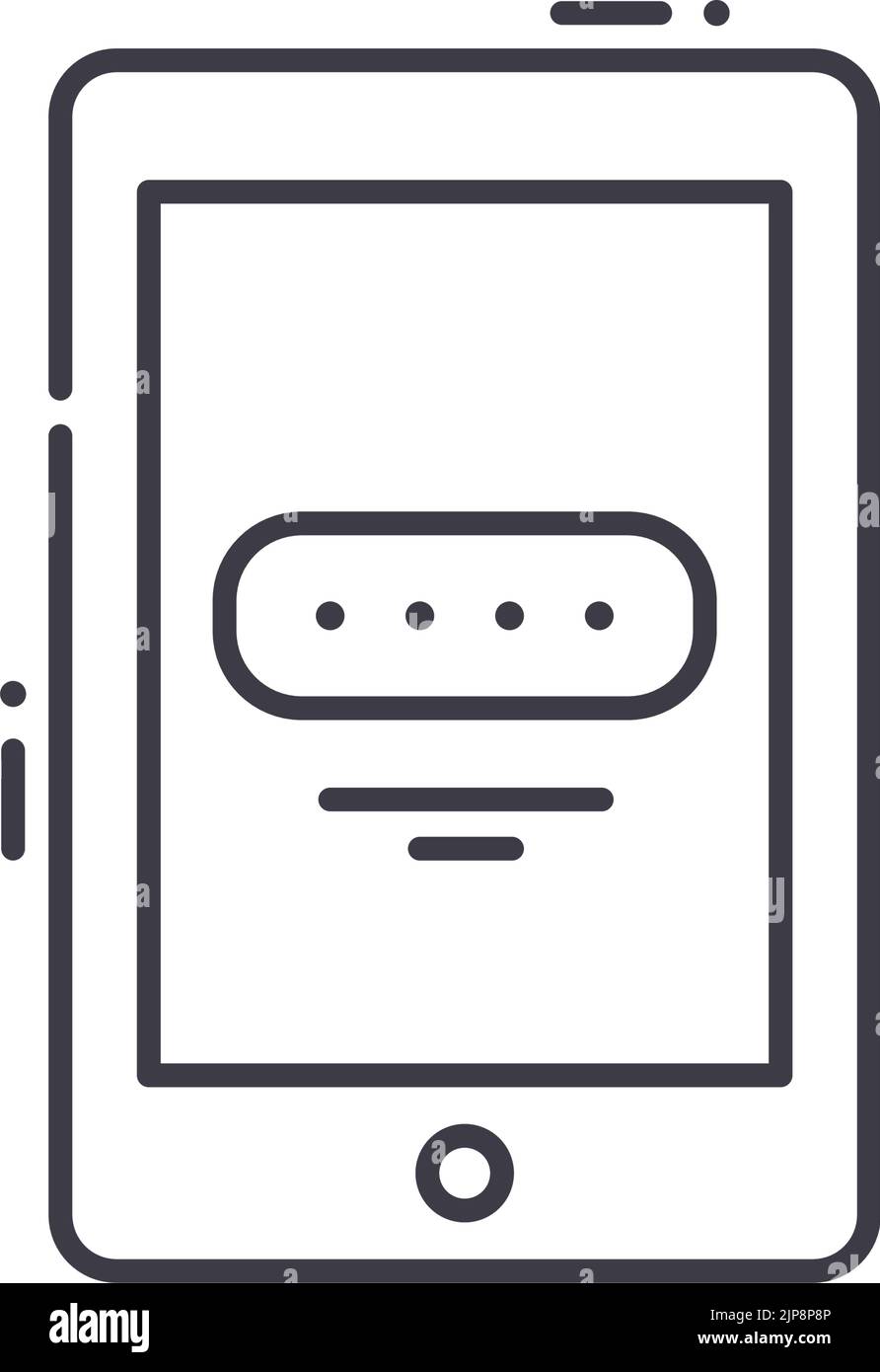 Mobile security icon vector Cut Out Stock Images & Pictures - Alamy