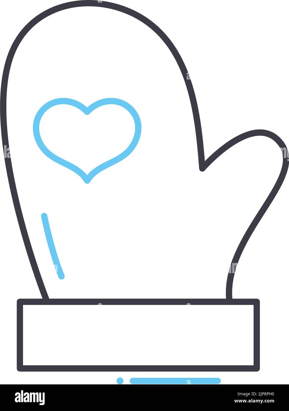 potholder glove line icon, outline symbol, vector illustration, concept ...