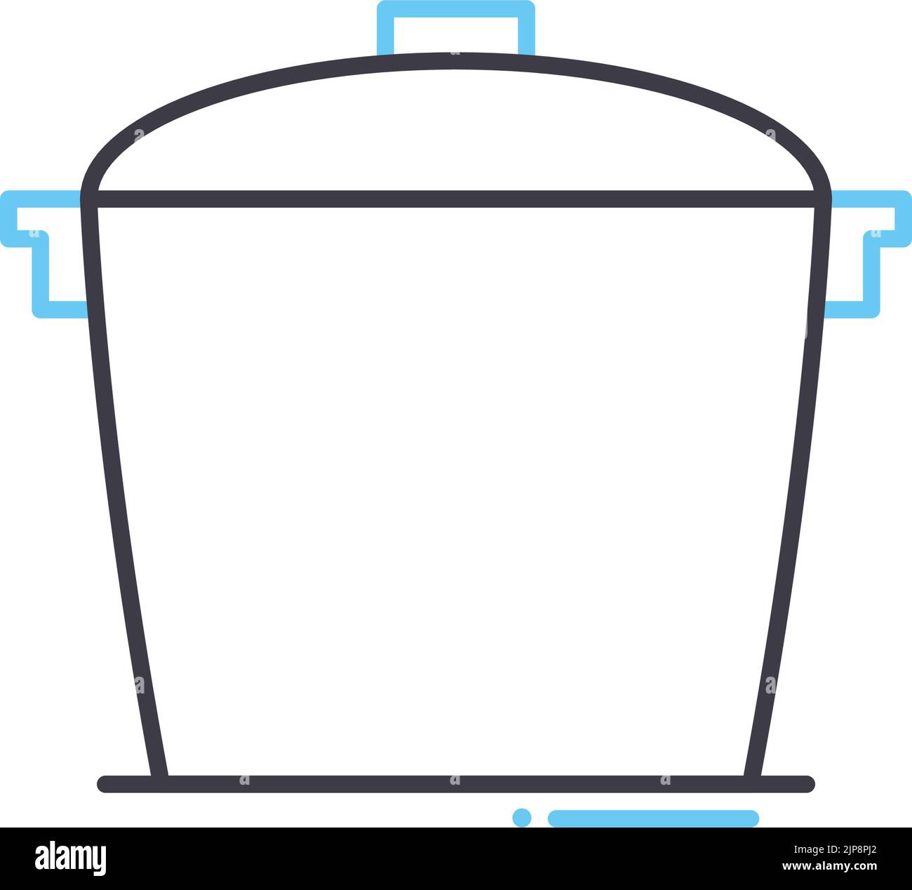 pot line icon, outline symbol, vector illustration, concept sign Stock ...