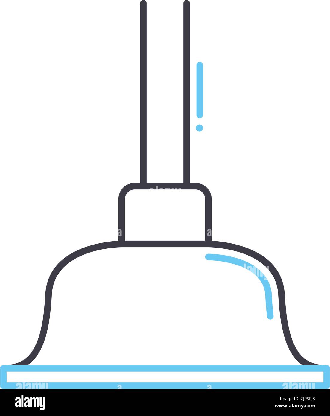 plunger line icon, outline symbol, vector illustration, concept sign ...