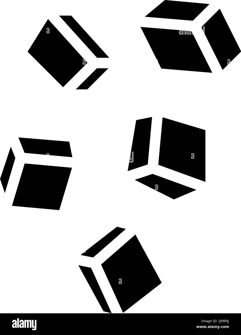 cube cut mango glyph icon vector illustration Stock Vector Image & Art ...