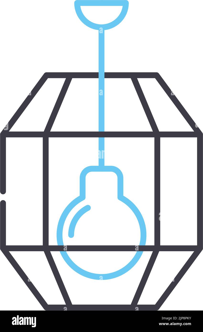 modern lamp line icon, outline symbol, vector illustration, concept ...