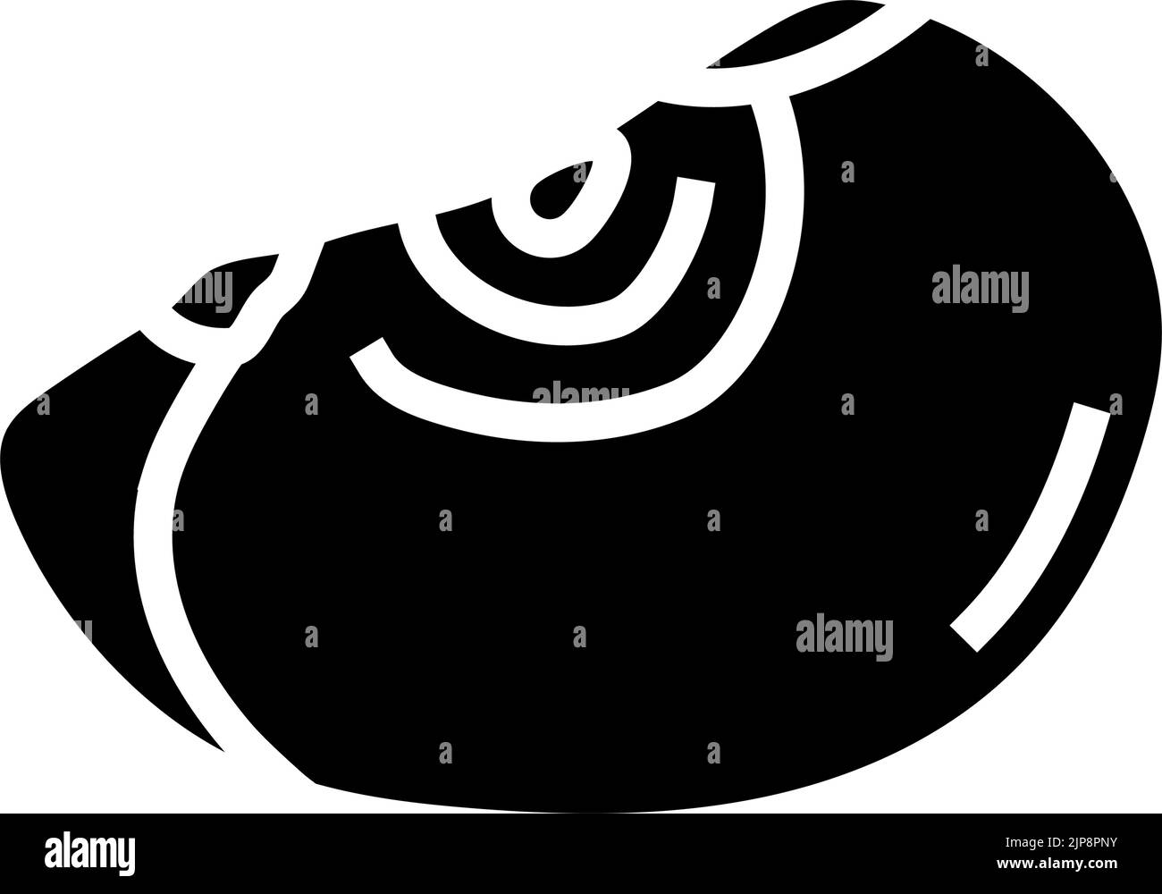 slice apple cut fruit glyph icon vector illustration Stock Vector Image ...