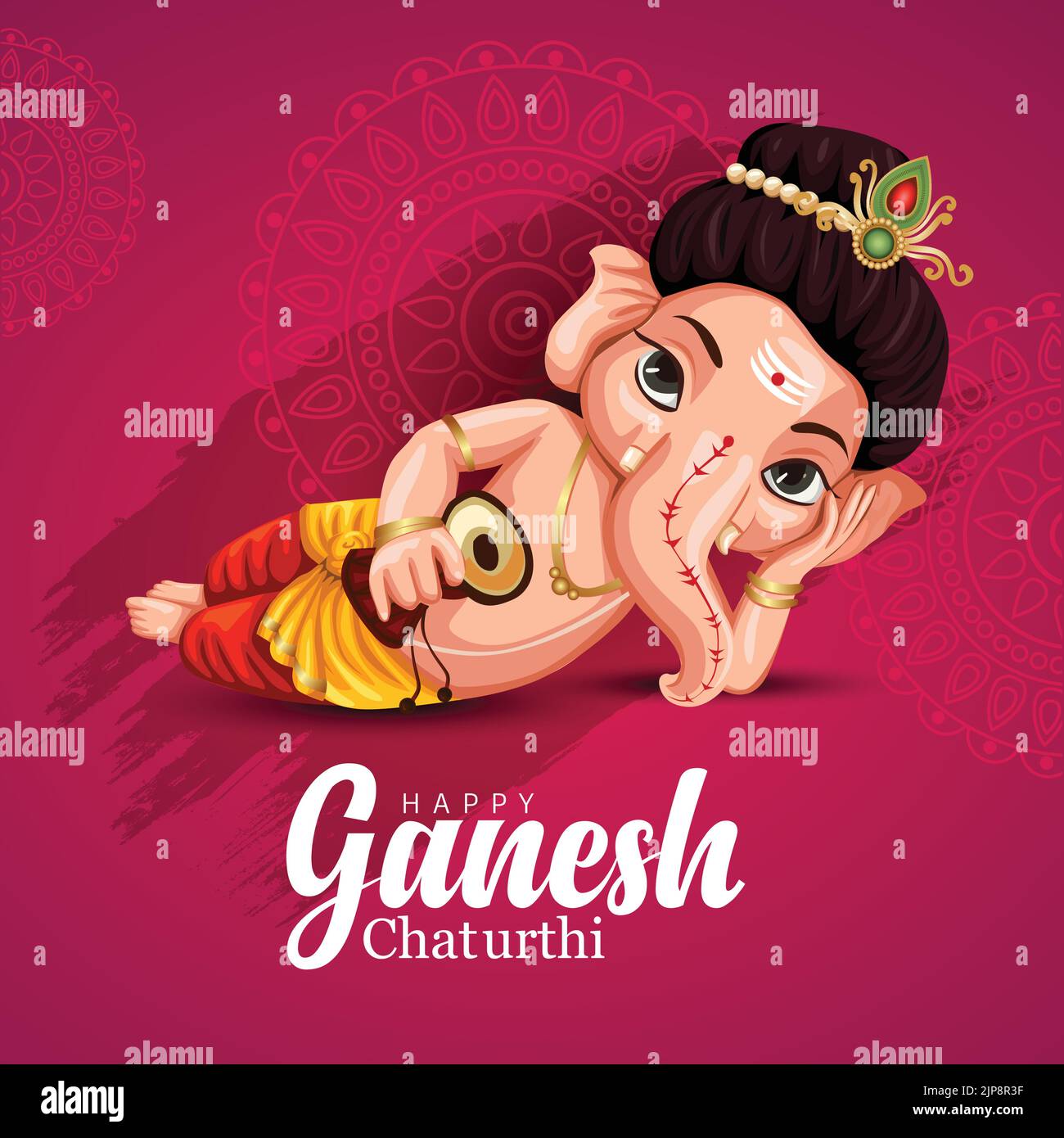Cute Baby Ganesha Sleeping