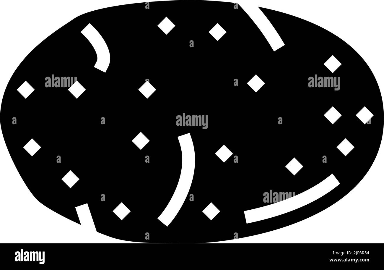 one whole potato glyph icon vector illustration Stock Vector Image ...