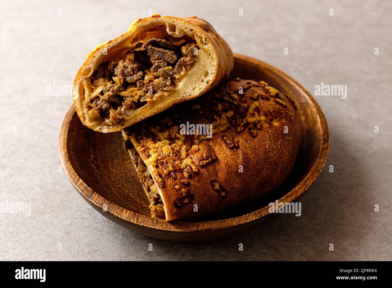 Oven-baked Bulgogi Bake with Bulgogi in Bread Stock Photo - Alamy