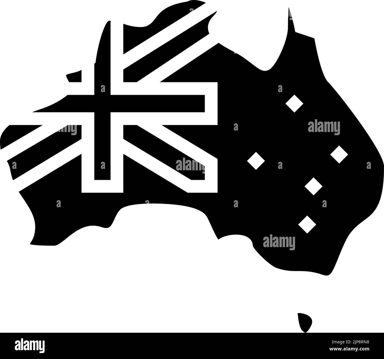 australia country map flag glyph icon vector illustration Stock Vector ...