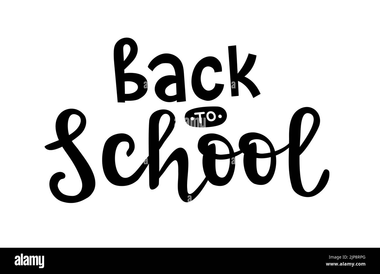 Back to school handwritten calligraphy for children. Cute colorful ...