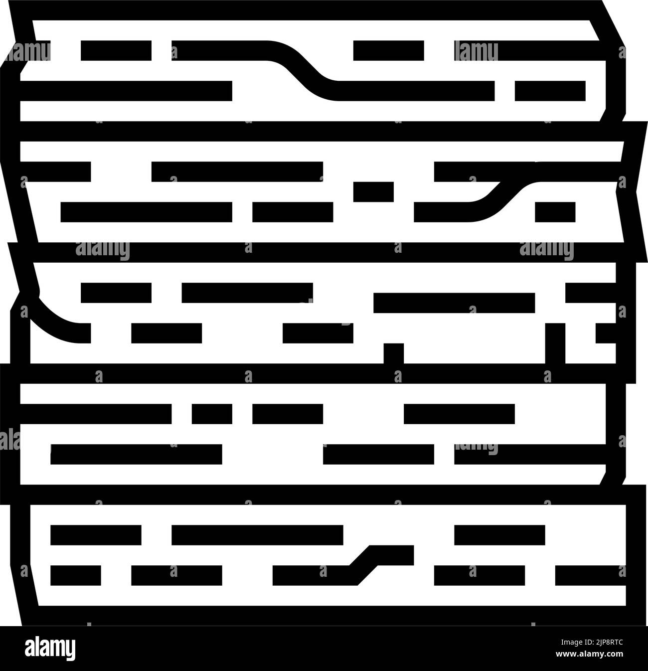 board wood timber line icon vector illustration Stock Vector Image ...