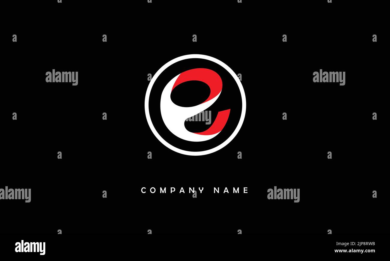 E monogram logo hi-res stock photography and images - Alamy