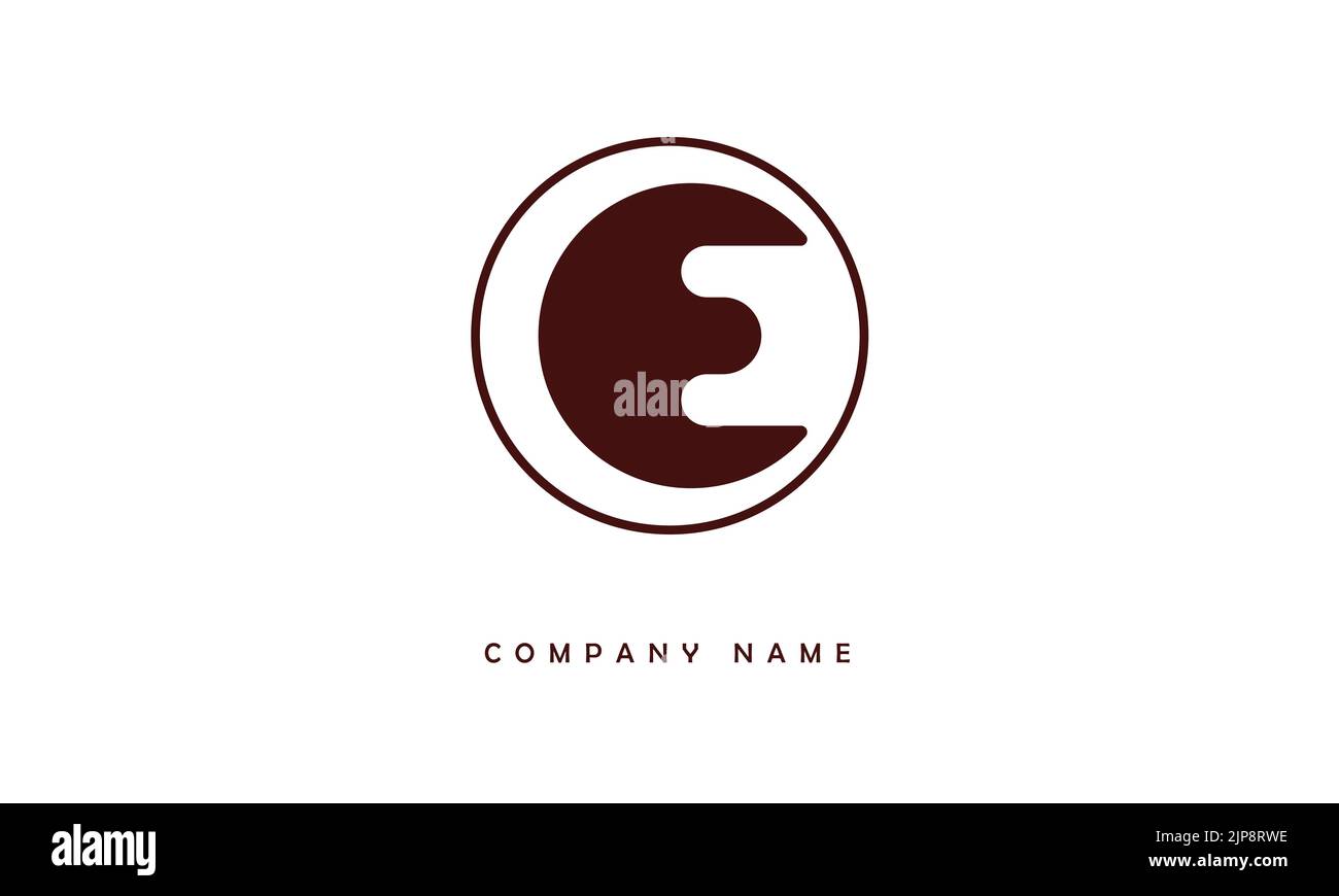 E monogram logo Cut Out Stock Images & Pictures - Alamy